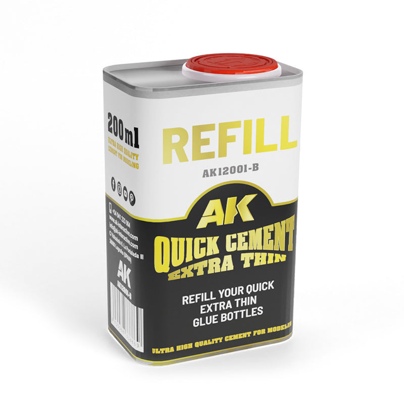 AK Quick Cement Extra Thin 200ml Refill AK12001-B — Panda Hobby