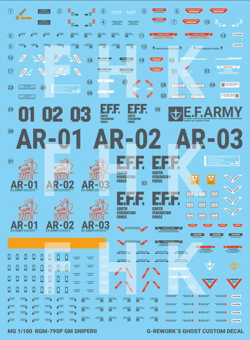 G-Rework Decal - [MG] RGM-79SP GM Sniper II [White Dingo] — Panda Hobby