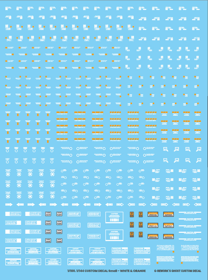 G-Rework Decal - Caution White & Yellow 01 — Panda Hobby