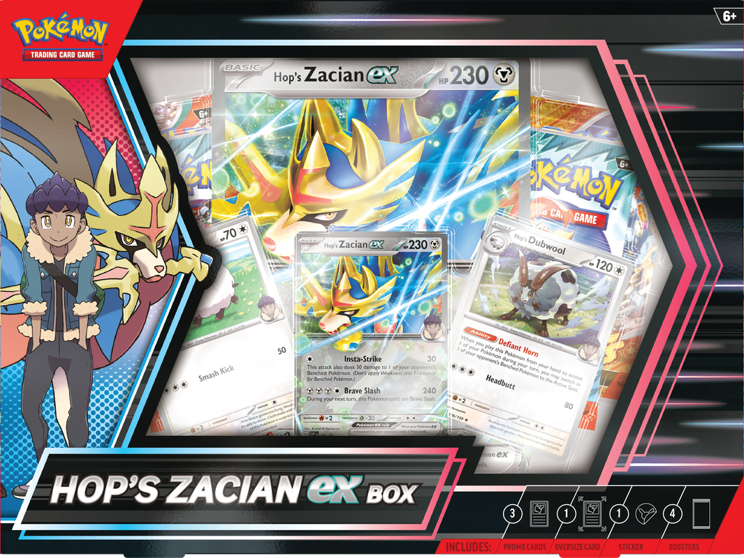Pokemon TCG - Hop's Zacian ex Box — Panda Hobby