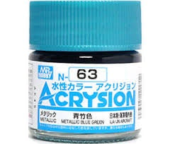 Acrysion N63 - Metallic Blue Green (Metallic/Aircraft) — Panda Hobby