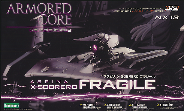 V.I. - NX13 Aspina X-Sobrero Fragile - Armored Core 1/72 — Panda Hobby