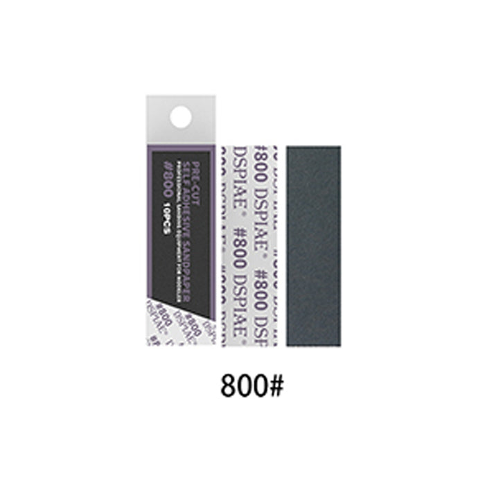 Dspiae MSP-800 Pre-Cut Self Adhesive Sandpaper #800 — Panda Hobby