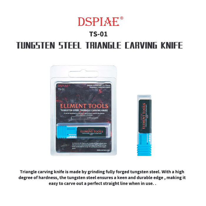 Dspiae TS-01 Tungsten Steel Triangle Carving Knife — Panda Hobby